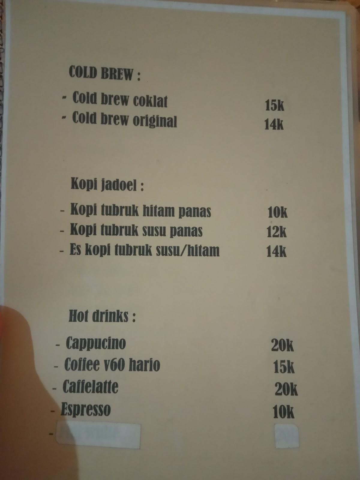 Menu at Basic Brew Coffee cafe, Tangerang