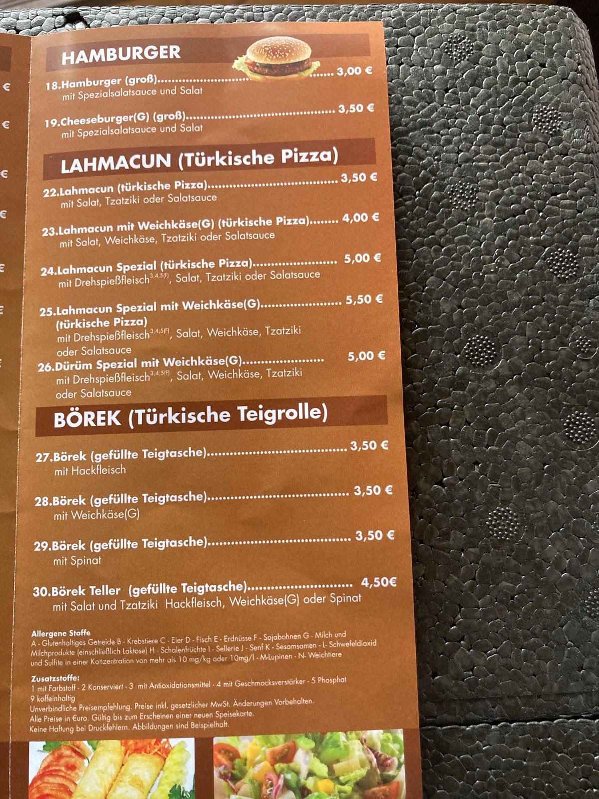 Speisekarte von Imbiss Ferah Inh. C. Karabag pub & Bar, Hessisch Lichtenau