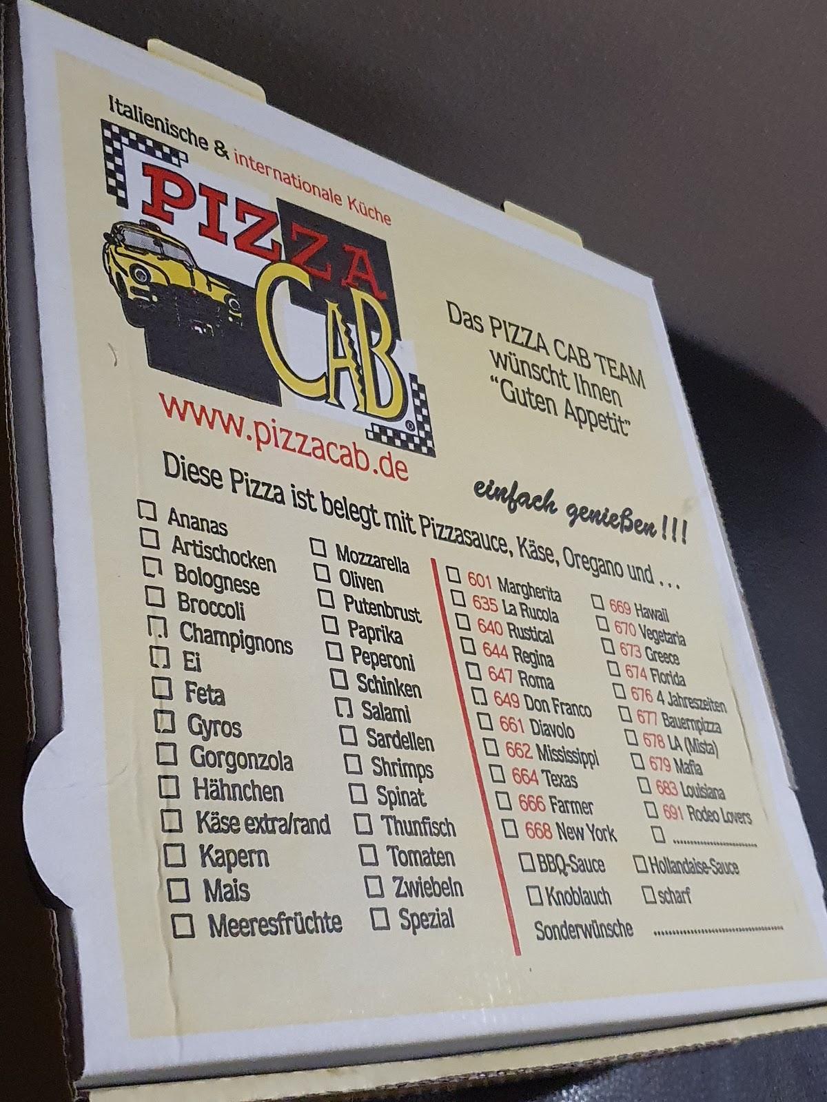 Speisekarte von Pizza Cab Moers, Moers