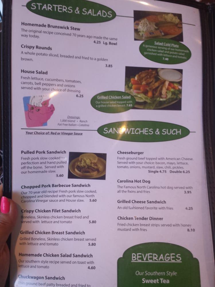 Menu at Ralph's Barbecue, Weldon