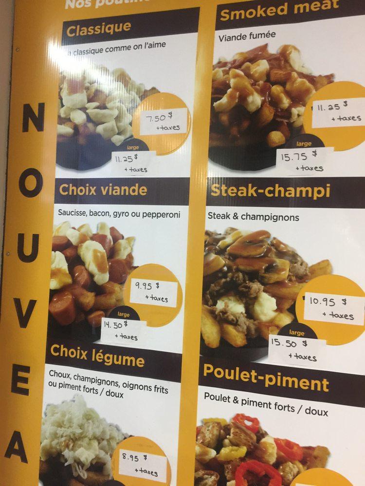 Menu at Restaurant Le Petit Québec, Montreal, Pie-IX Blvd