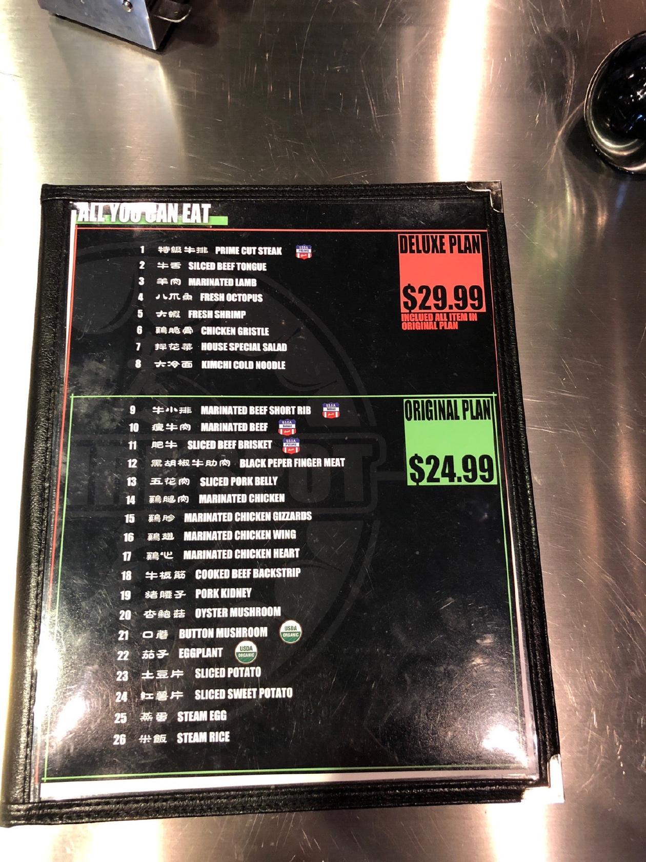 Menu at The Fire Spot BBQ, San Diego