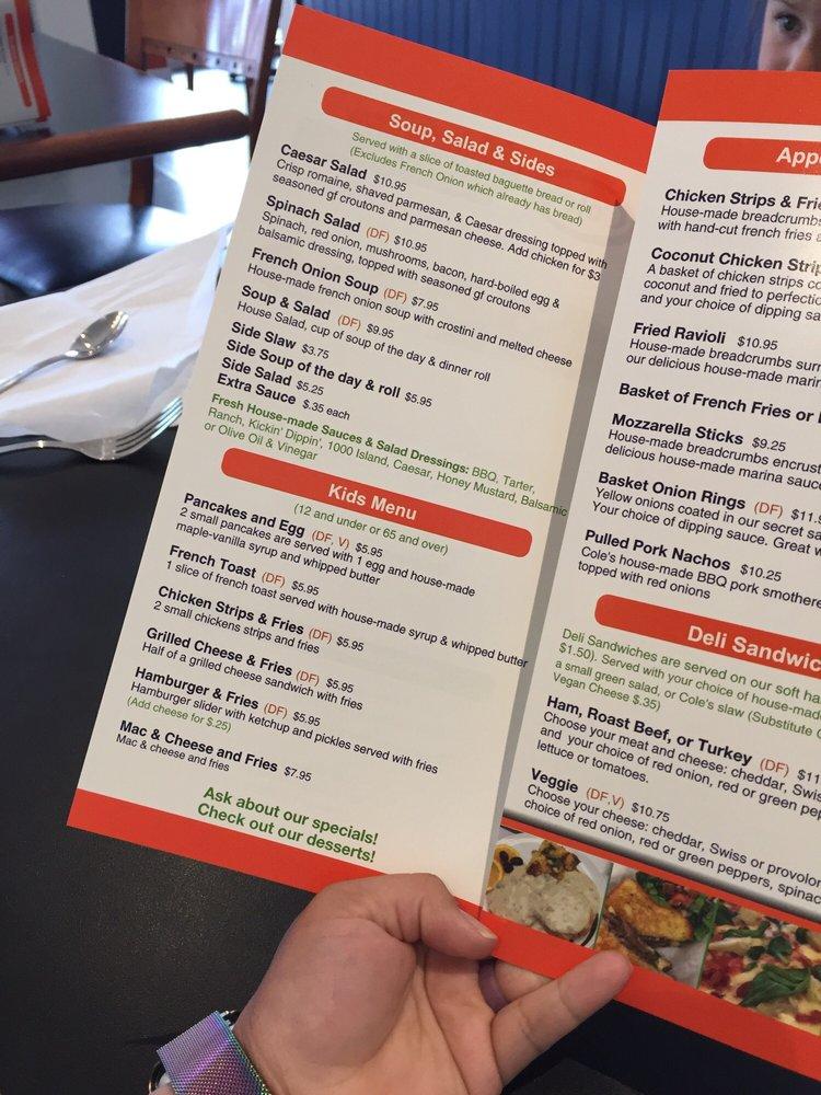 Menu at Cole's Bakery & Cafe, Spokane