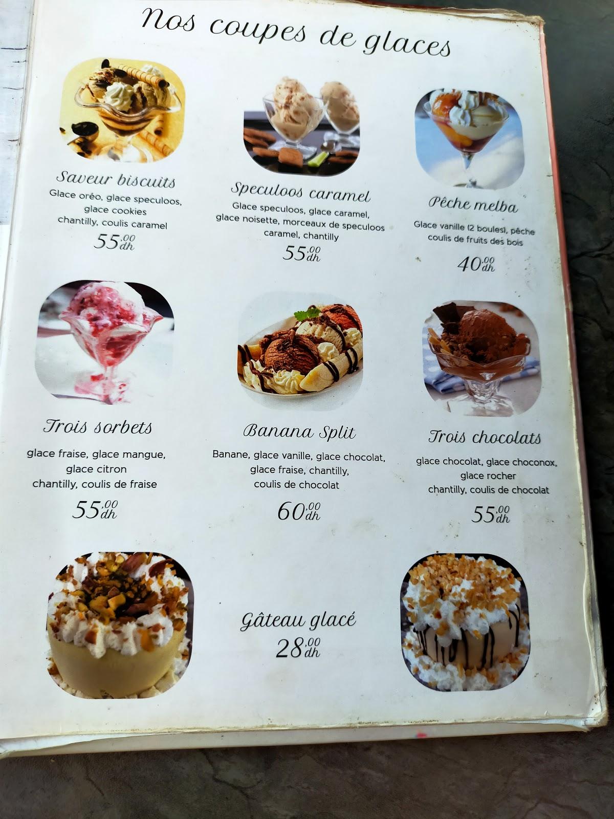 Speisekarte von Yogorino Hay Ryad Rabat cafe, Rabat