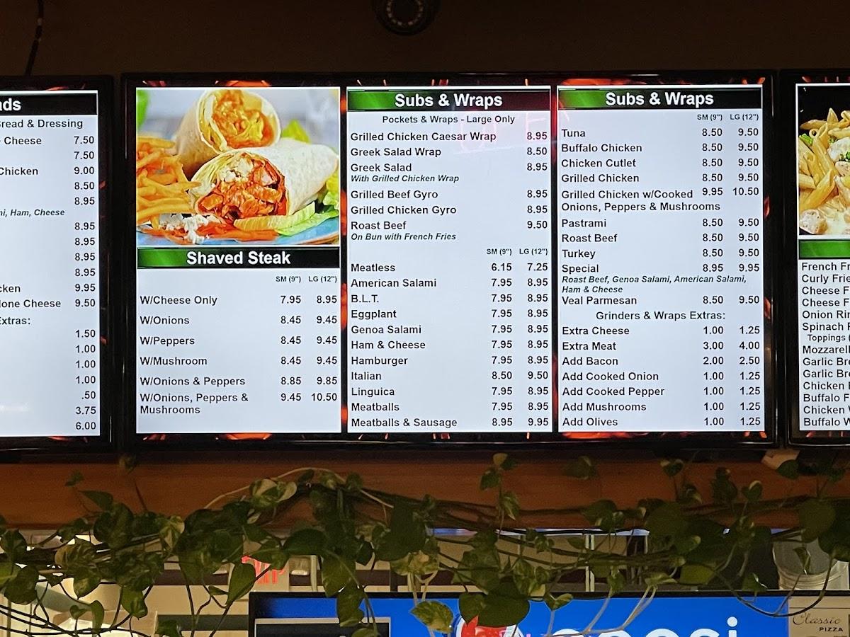 Menu at Classic Pizza pizzeria, Mansfield, 242 Chauncy St #3