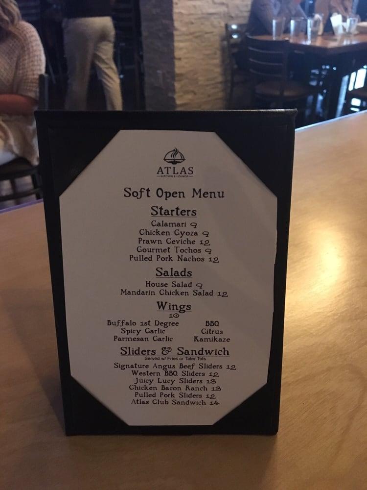 Menu at Atlas Sports & Spirits pub & bar, Seattle