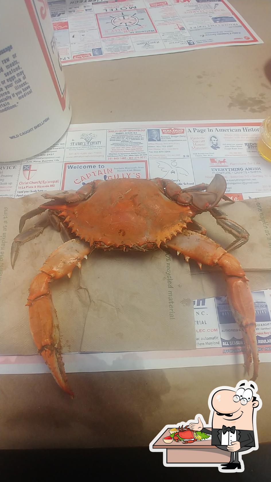 Captain Billy's Crab House in Popes Creek - Restaurant menu and reviews