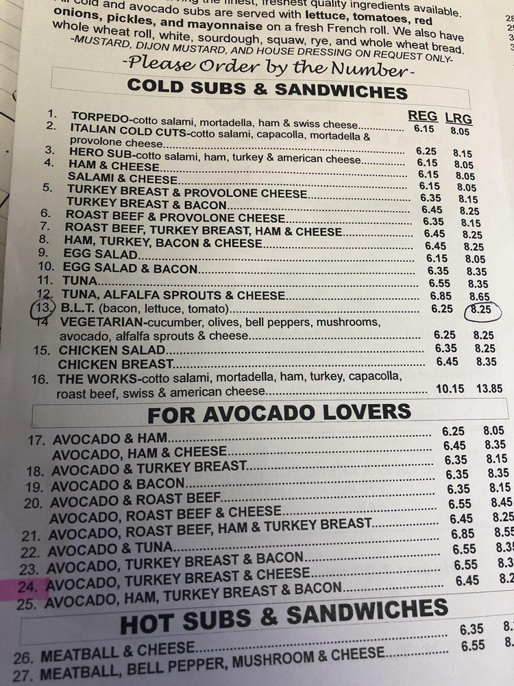 Menu at Sandwich Plus restaurant, Anaheim