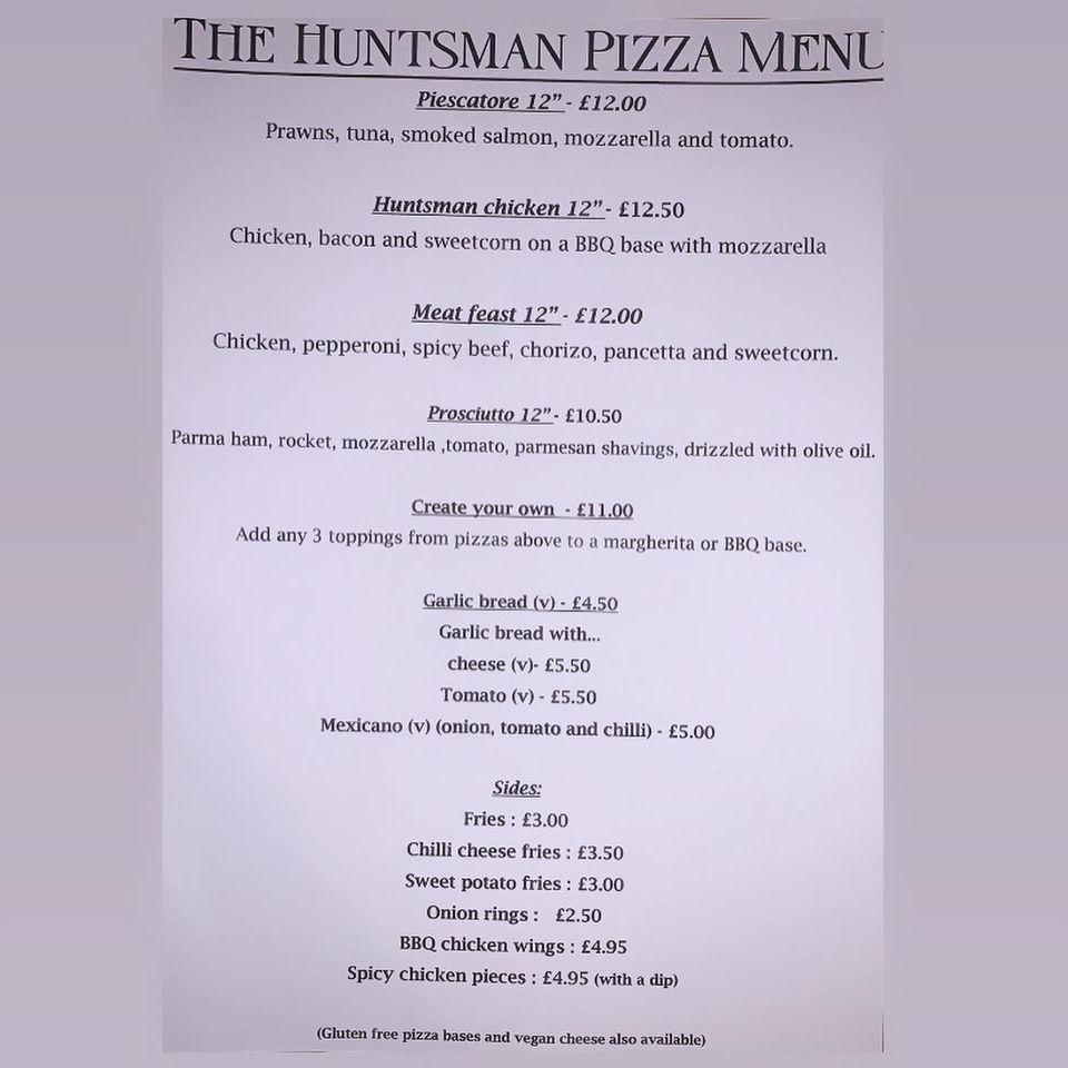 Menu at The Huntsman pub & bar, Tean, The Grn