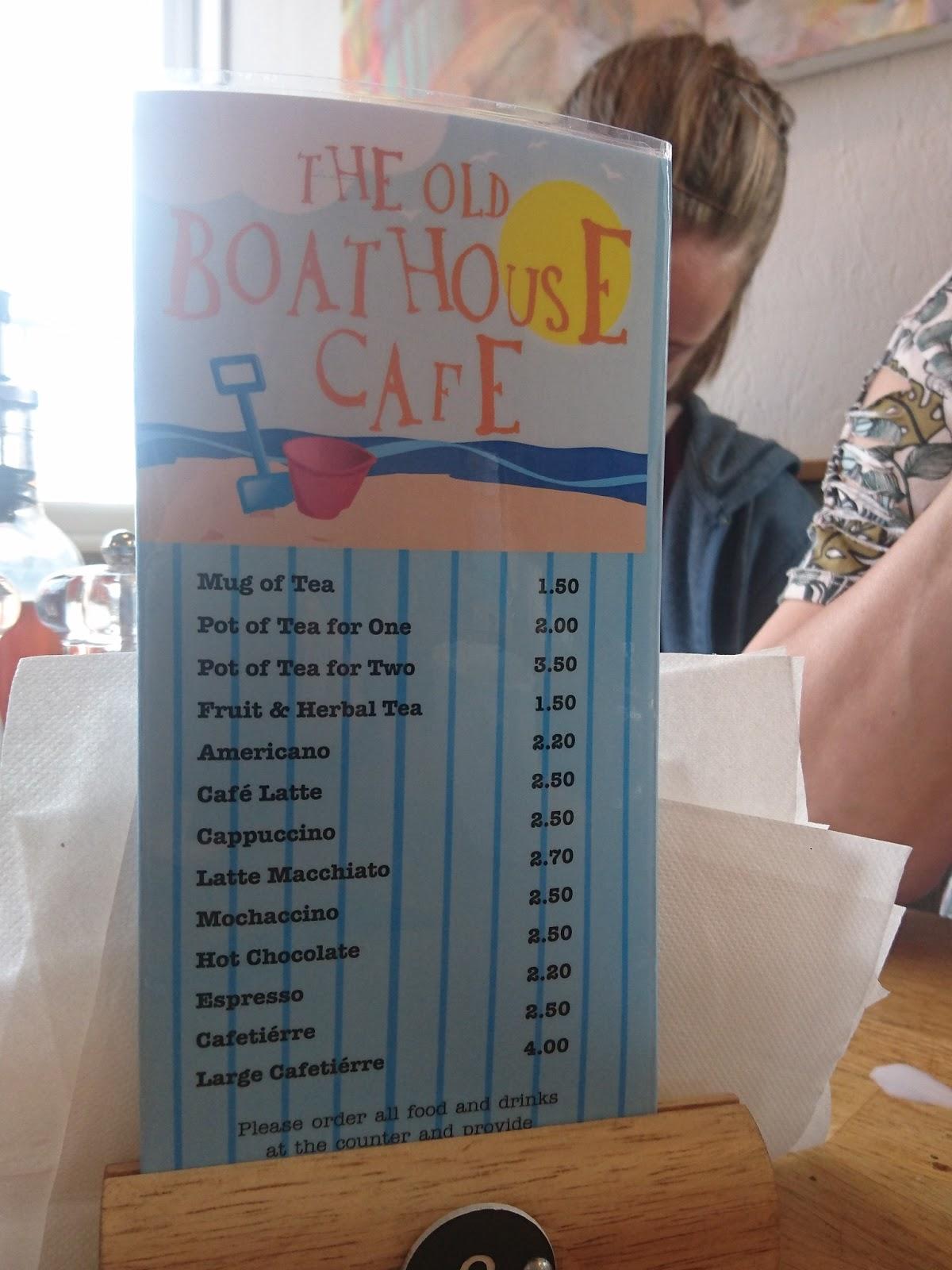 Menu at Old Town Beach Cafe, Hunstanton