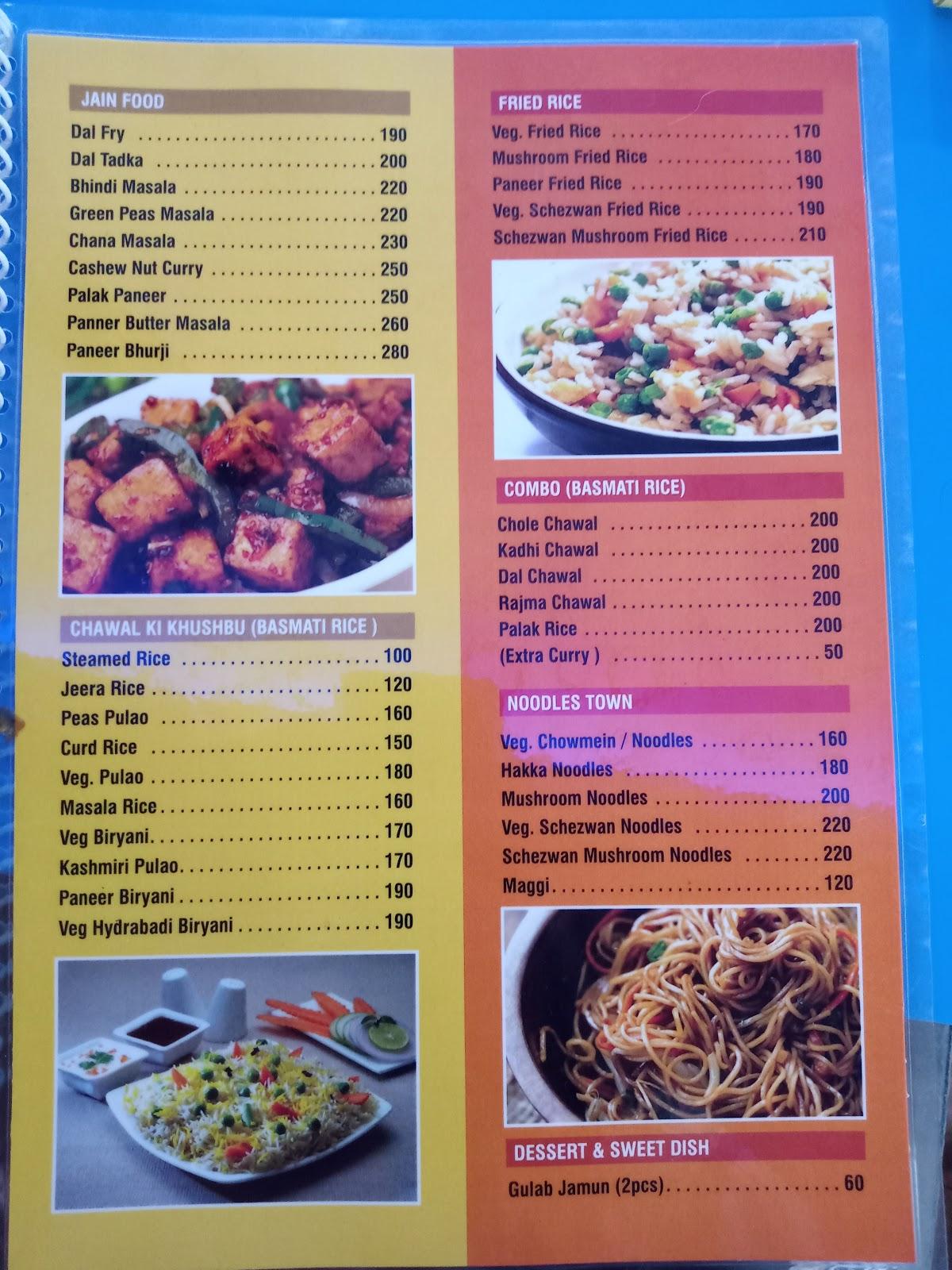 Menu at Dana paani Pure Veg Restaurant, Candolim