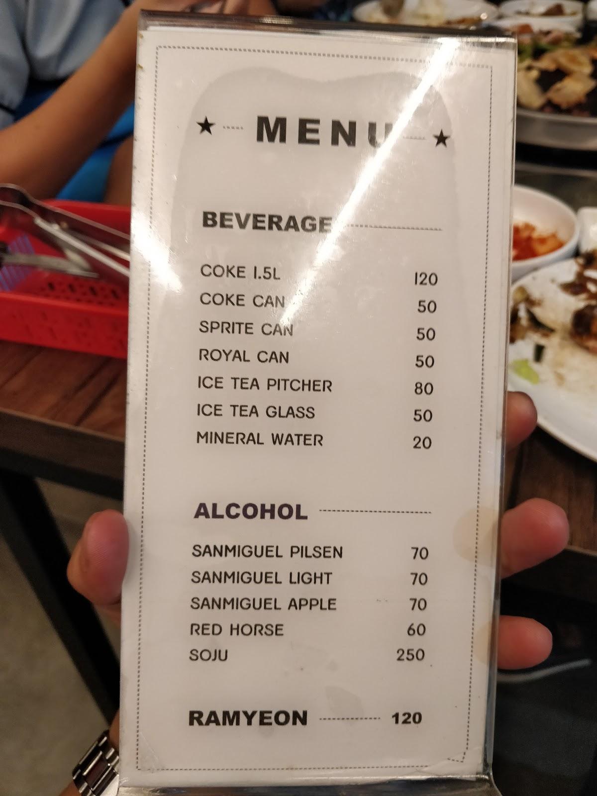 Carta del restaurante Han Pork - Gen Max Mango, Cebú