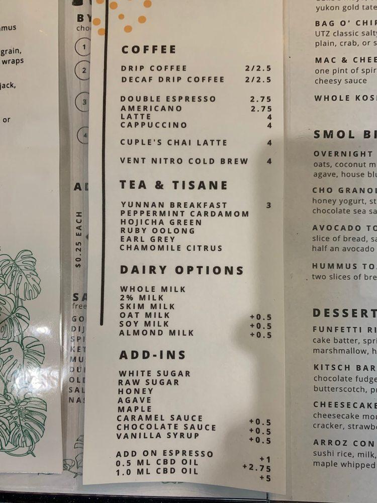Menu at Kitsch pub & bar, Baltimore