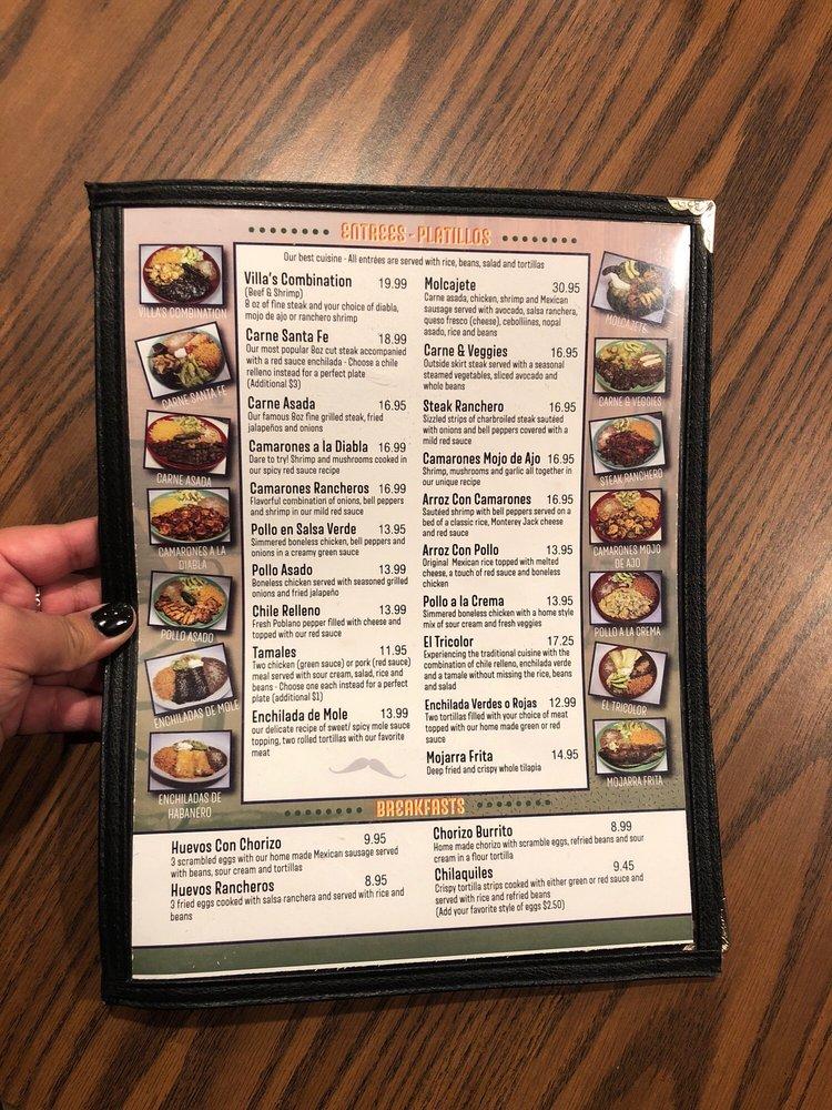Menu at Los Bigotes de Villa restaurant, Federal Way