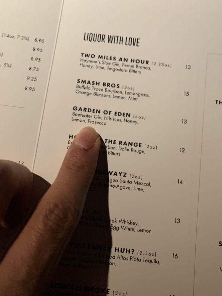 Menu au Uncle Ray’s pub et bar, Hamilton