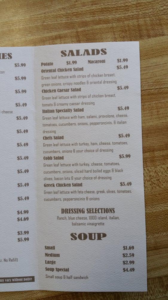 Menu at Sorrento Deli Mart pub & bar, San Diego