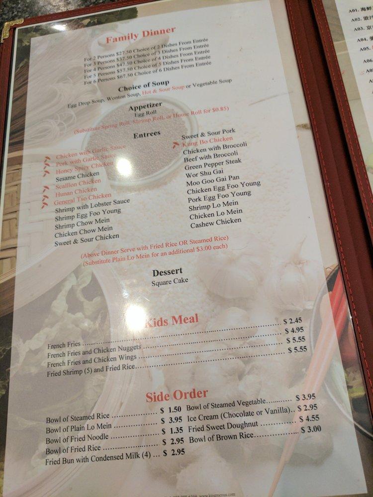 Menu at China Capital Restaurant, High Point