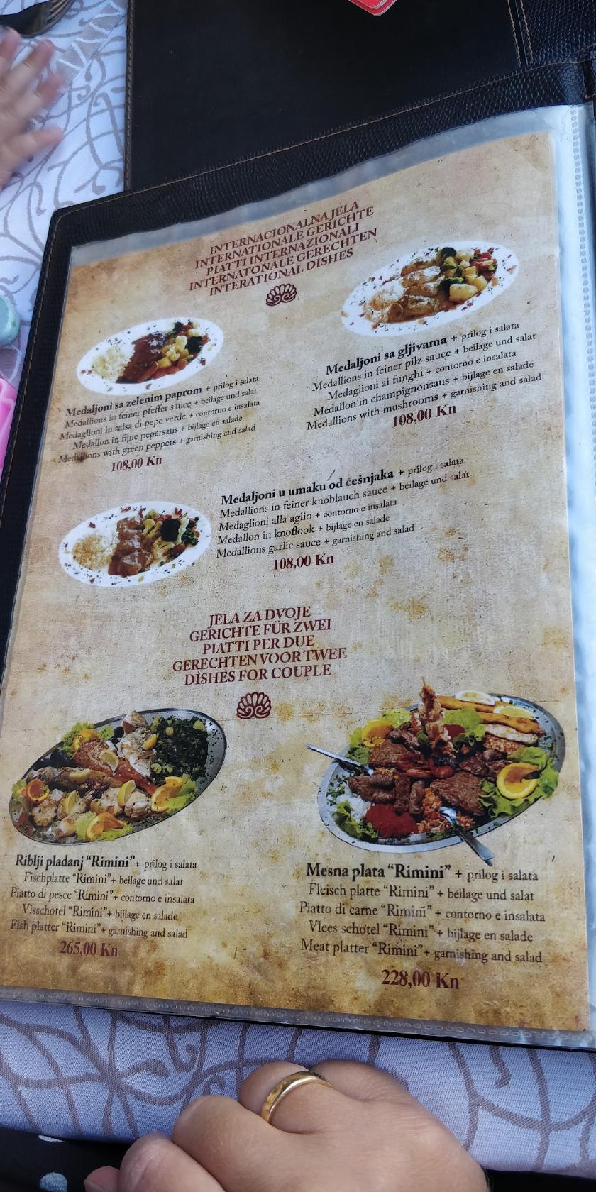 Menu da Rimini by Danijel, Vrsar, Primorska ul. 8