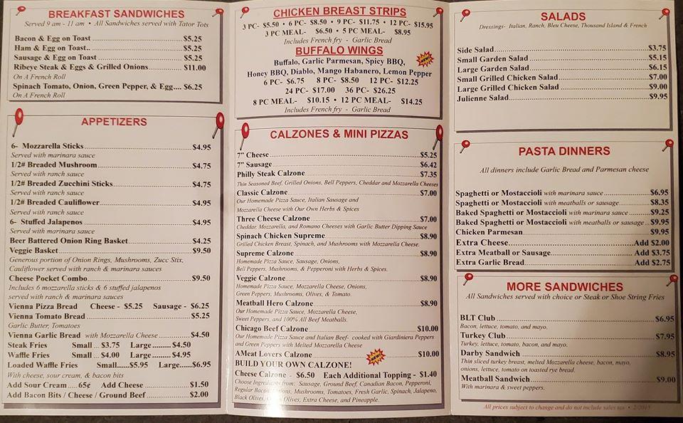 Menu at Windy City Pizza Kitchen restaurant, Hammond