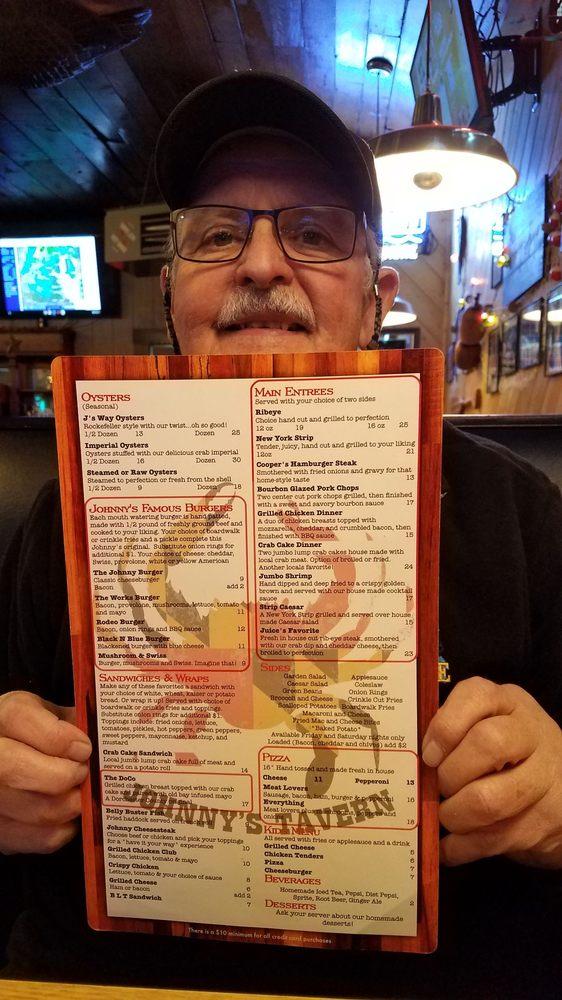 Menu at Johnny's Tavern pub & bar, East New Market