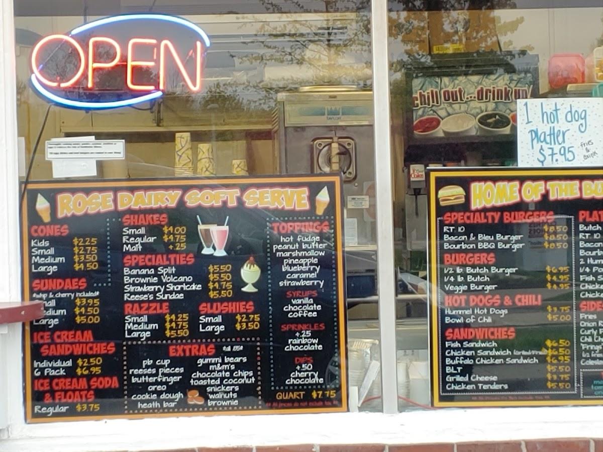 Menu at Rose Dairy restaurant, Cheshire