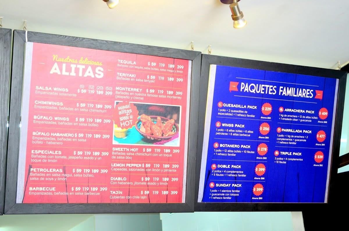 Carta del restaurante Wings Davo, San Luis Potosi, Av. Cordillera del ...