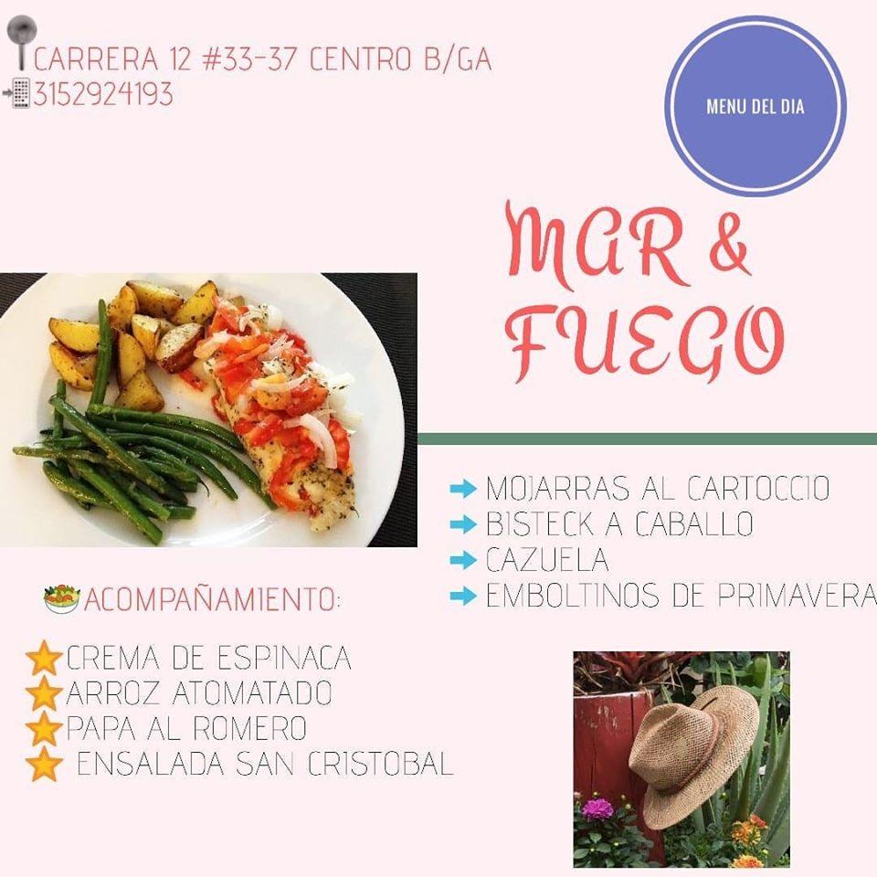 Menu at Restaurante Mar & Fuego, Bucaramanga