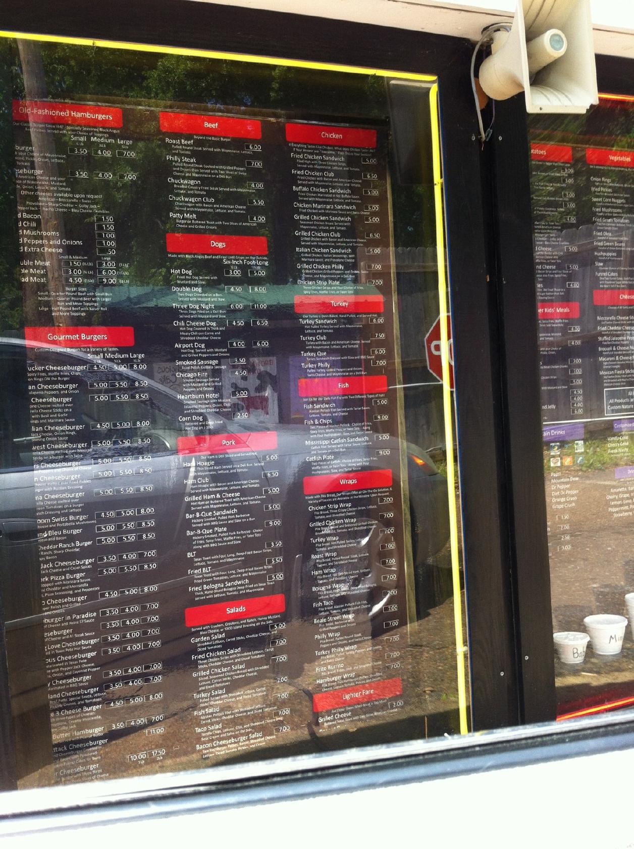 Menu at Velvet Cream–The Dip fast food, Hernando