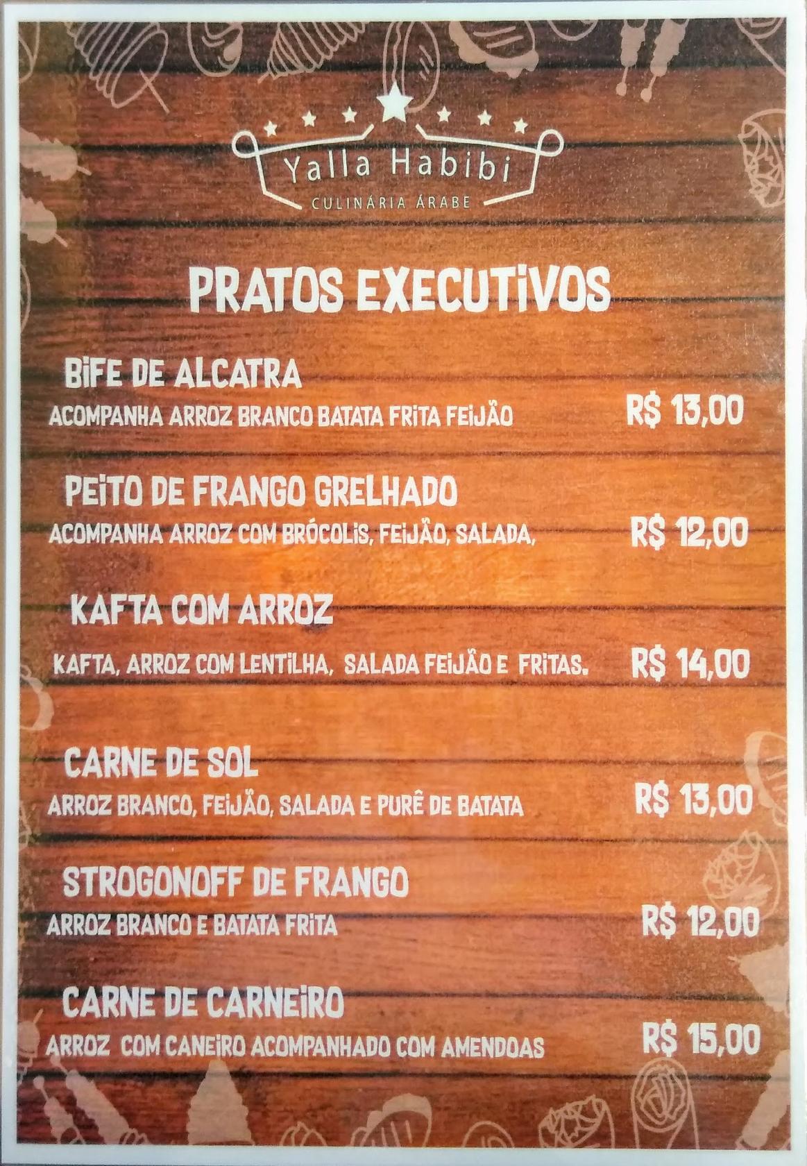 Menu em Yalla Habibi - Águas Claras restaurante, Brasília
