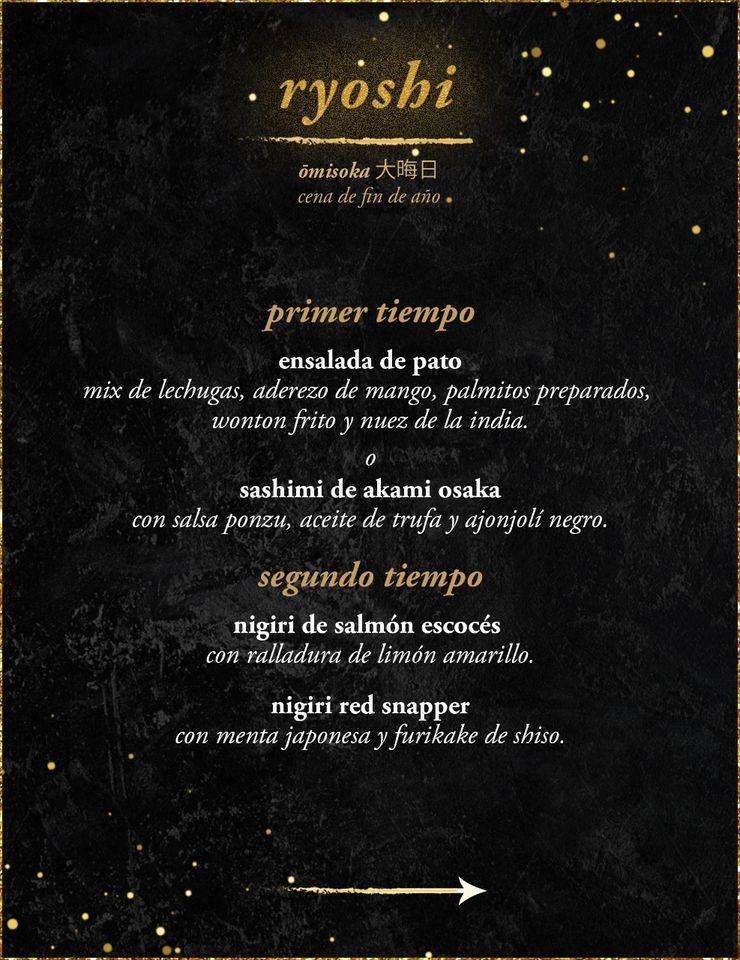 Carta del restaurante Ryoshi Monterrey, Monterrey