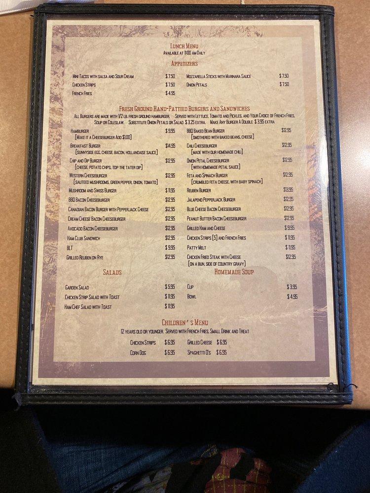 Menu at Britton's Café Inc. cafe, Ely