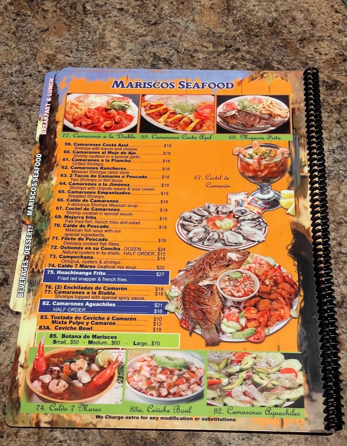 Menu at Casa Jimenez Mexican Restaurant, Murrieta, California Oaks Rd