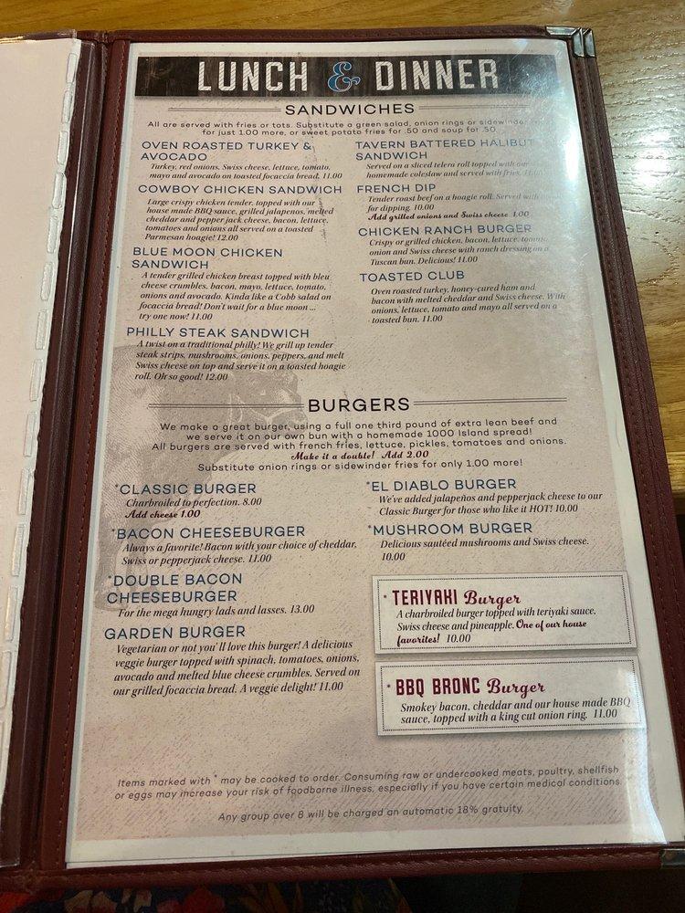 Menu at Outpost Pizza Pub & Grill, John Day