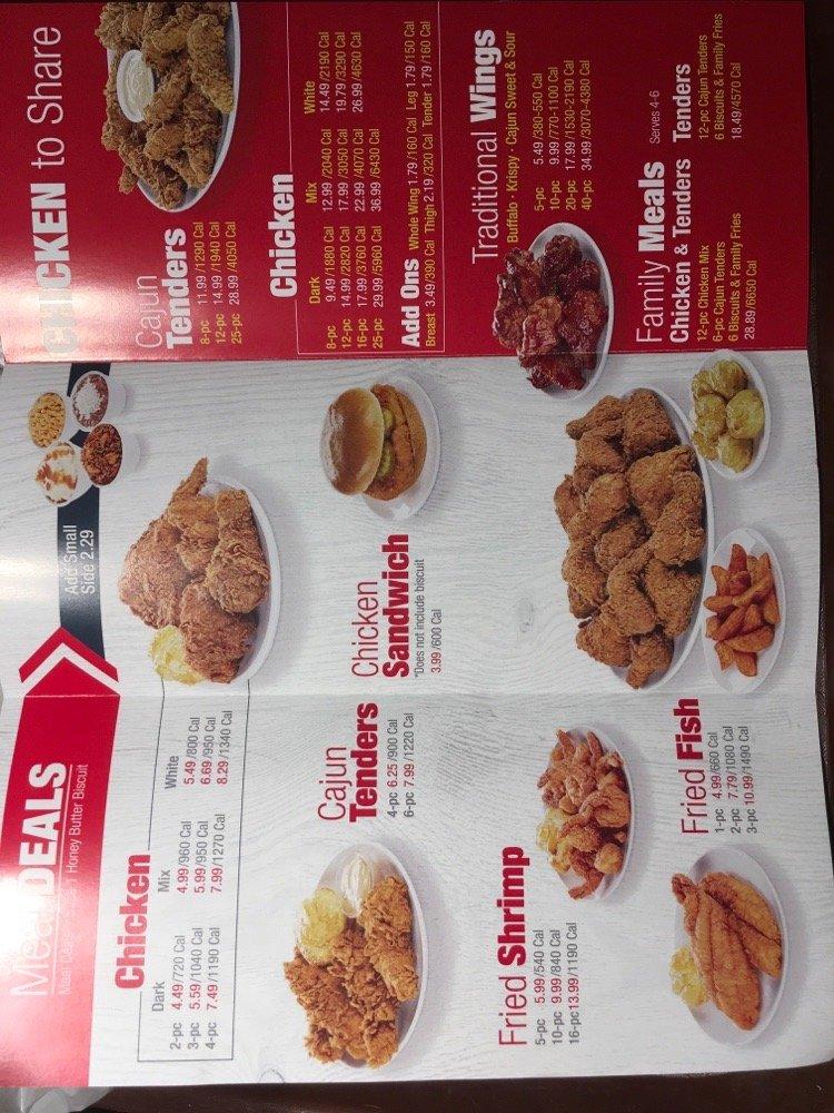 Menu at Krispy Krunchy Chicken, Sacramento, Florin Rd