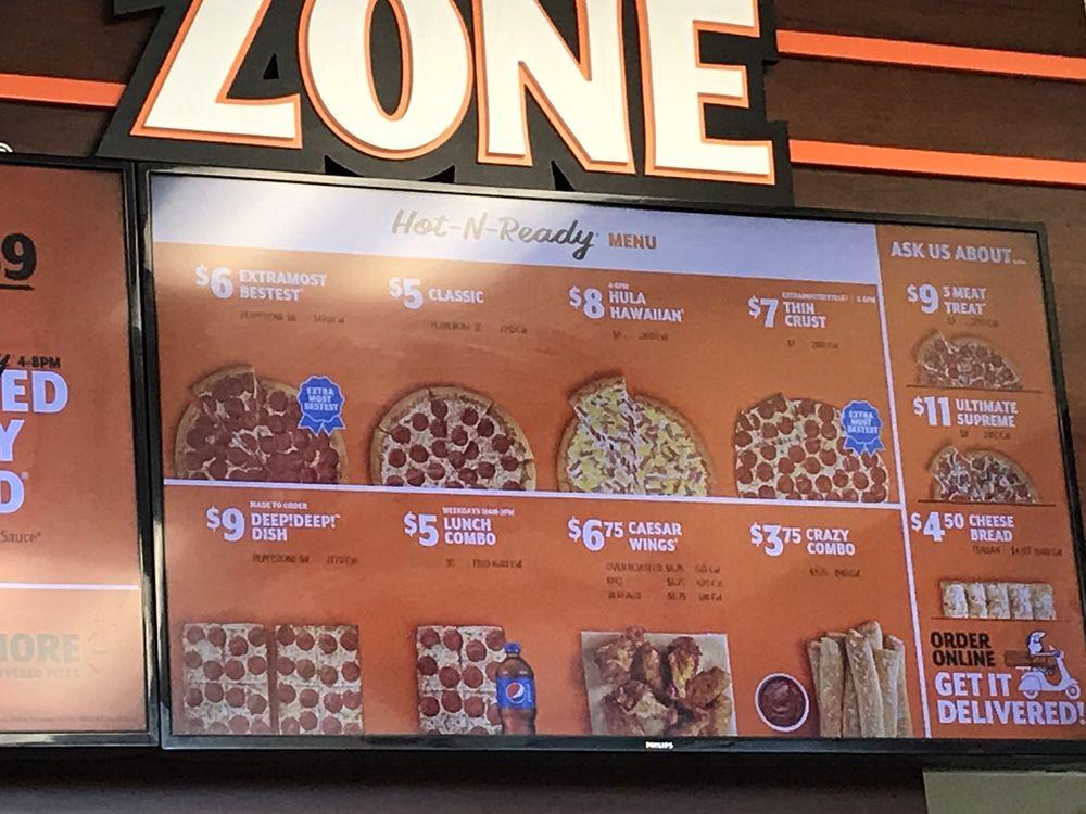 Menu at Little Caesars Pizza pizzeria, Fontana, Foothill Blvd