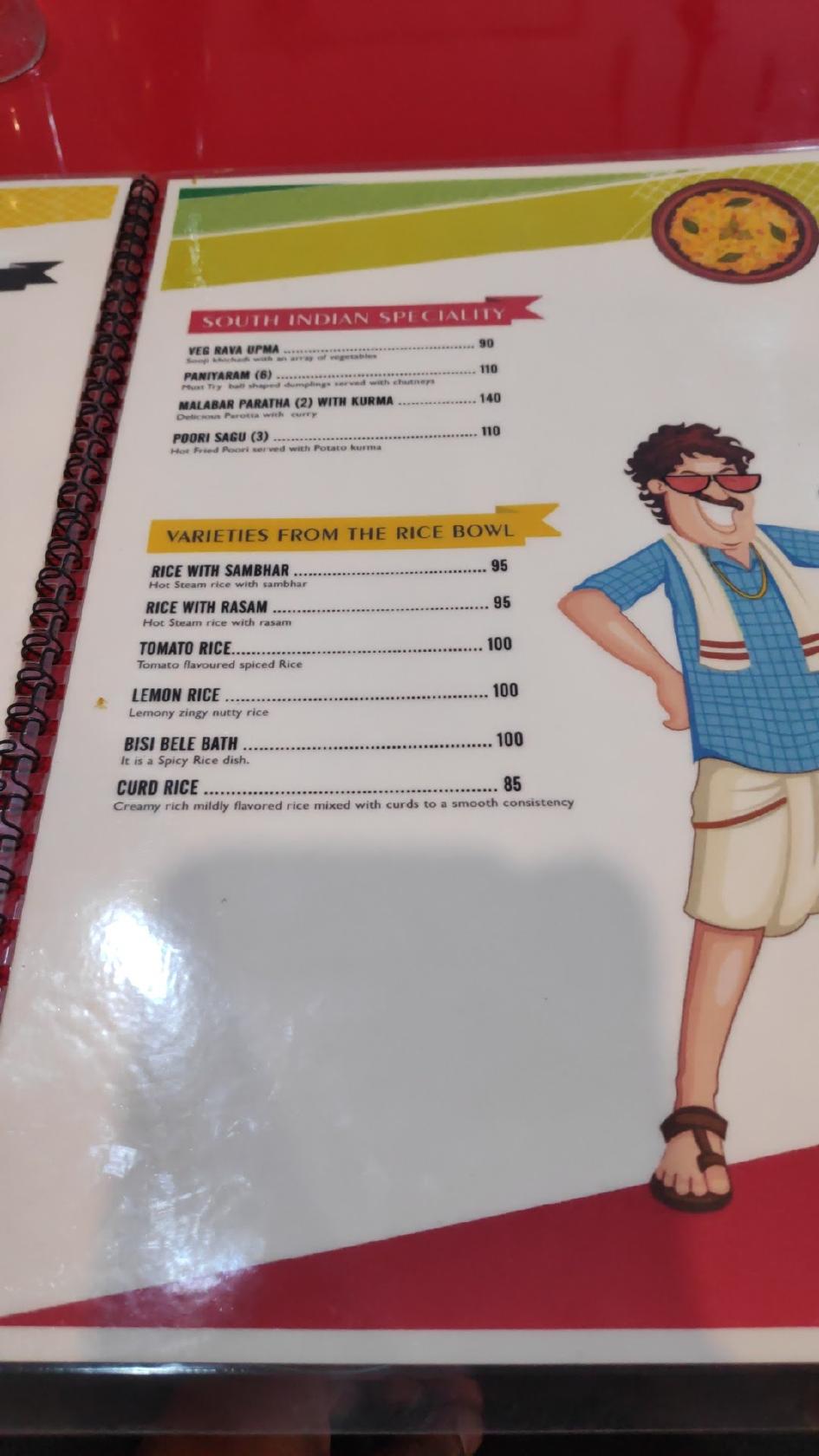 Menu at Mr and Mrs Idly, Kalol