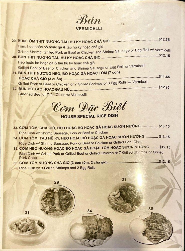 Menu at Pho Tan restaurant, Lakeland, S Combee Rd