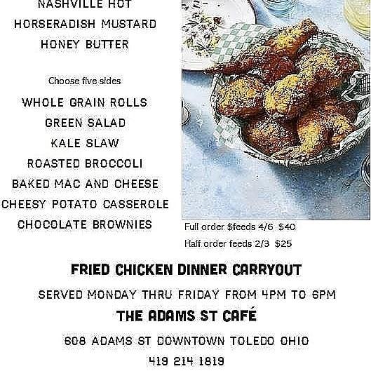 Menu at The Adams Street Cafe, Toledo