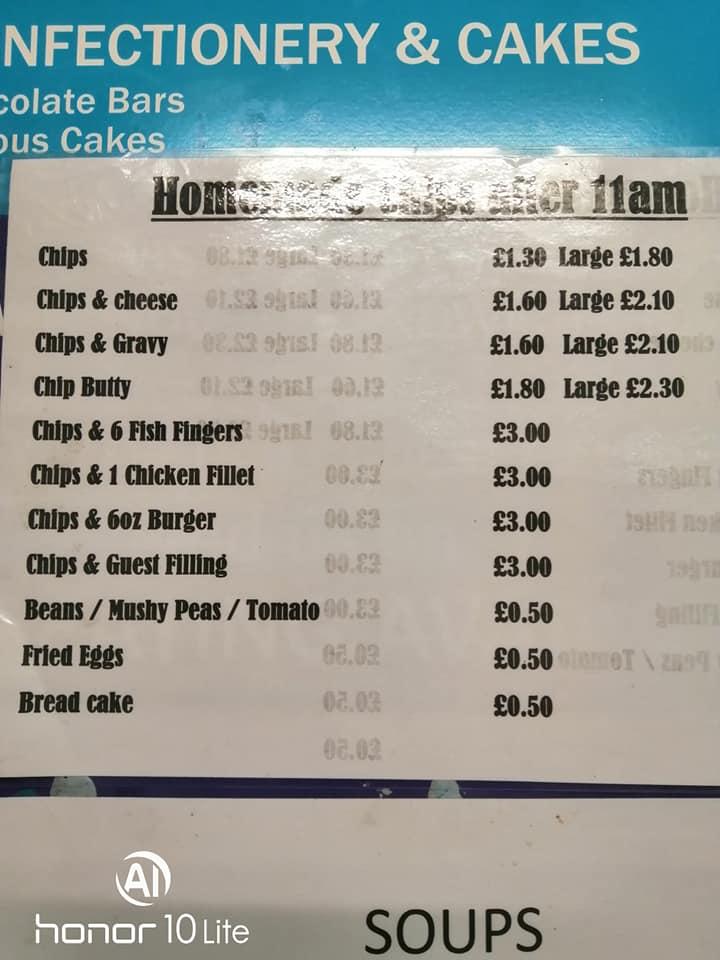 Menu at Woodys Sandwich Shop (Morley) cafe, Leeds