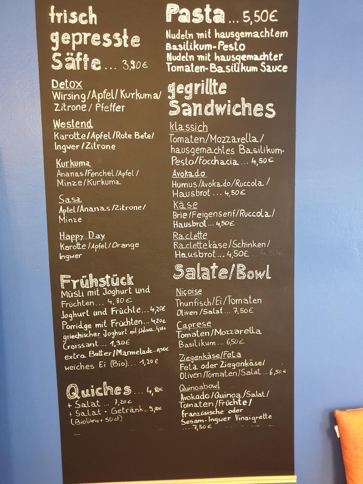 Speisekarte von Café Sasa cafe, München