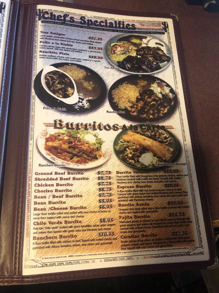 Menu at El Indio Mexican Restaurant, Portland, SE Stark St
