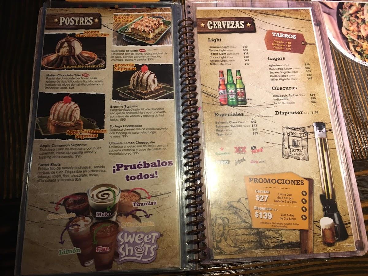 Carta del pub y bar El Papalote Taco & Grill Aeropuerto, Apodaca ...