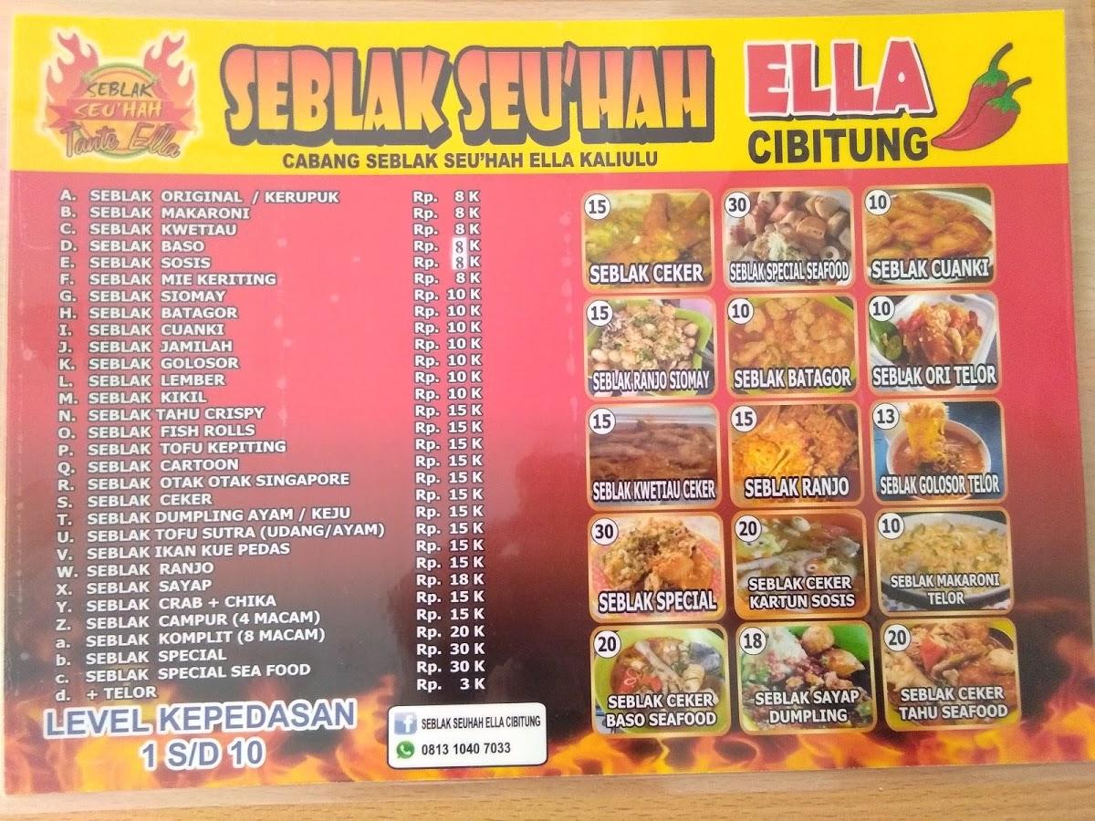 Menu at Seblak Seuhah Ella Cibitung restaurant, Bekasi Regency