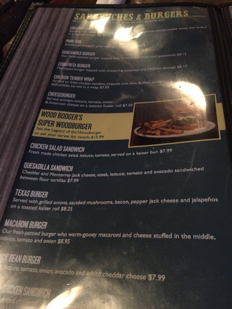 Menu at The Wood Booger Grill restaurant, Norton