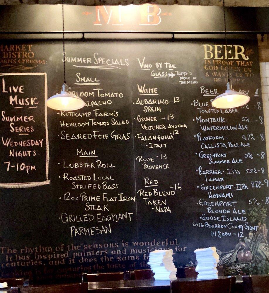 Menu at Market Bistro pub & bar, Jericho