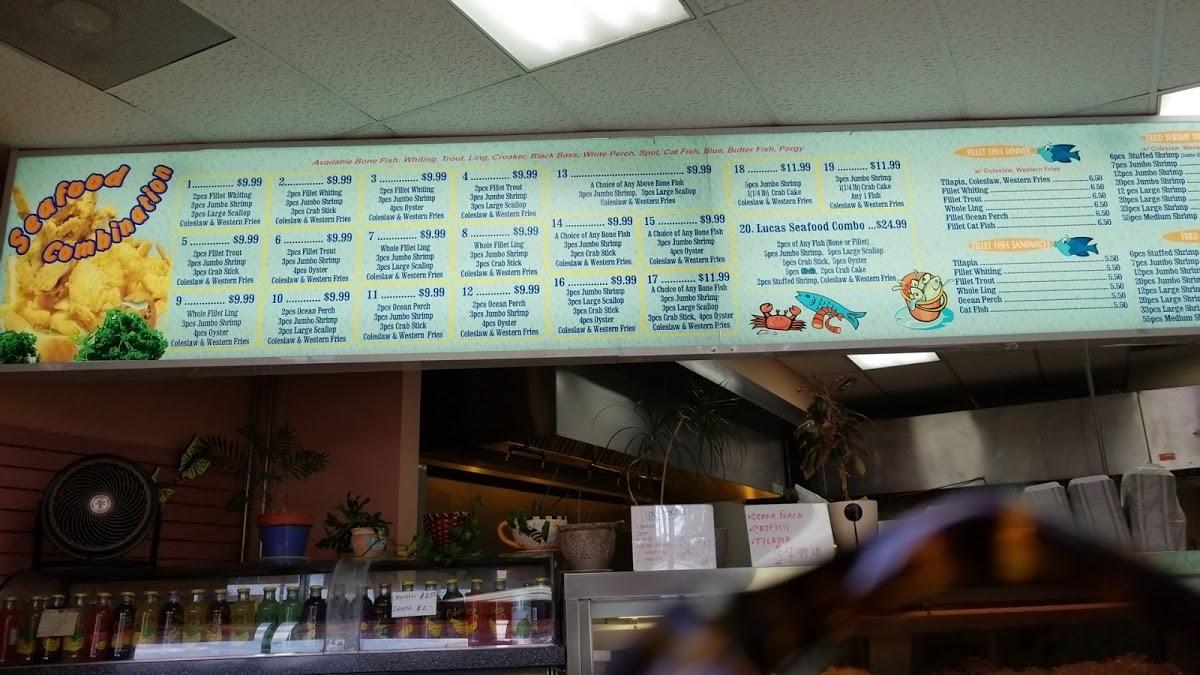 Menu at Old Lucas Seafood restaurant, District Heights
