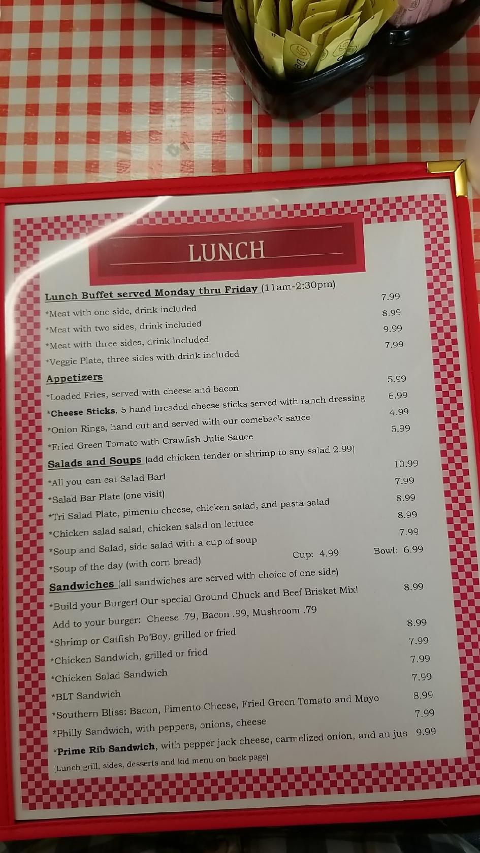 Menu at 2 Sisters Diner desserts, New Albany
