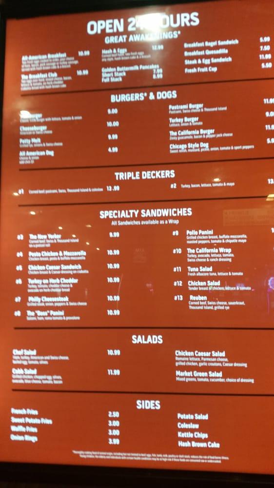Menu at Backstage Deli fast food, Las Vegas, Las Vegas Blvd S Luxor