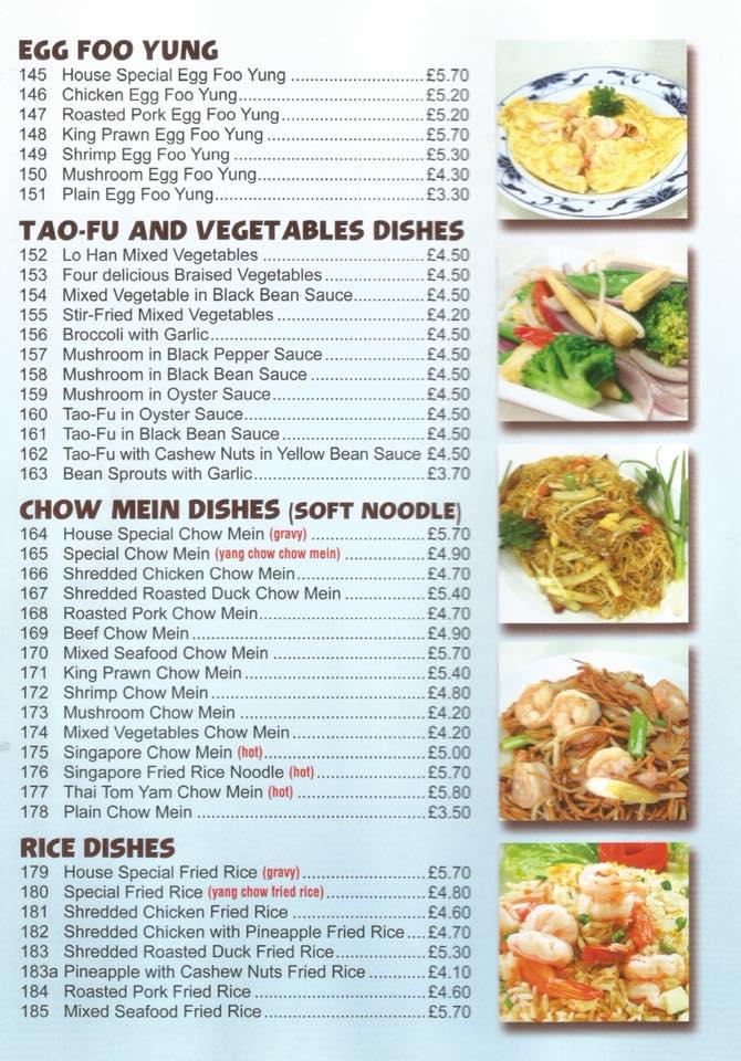 Menu at Golden Pearl restaurant, East Hanningfield