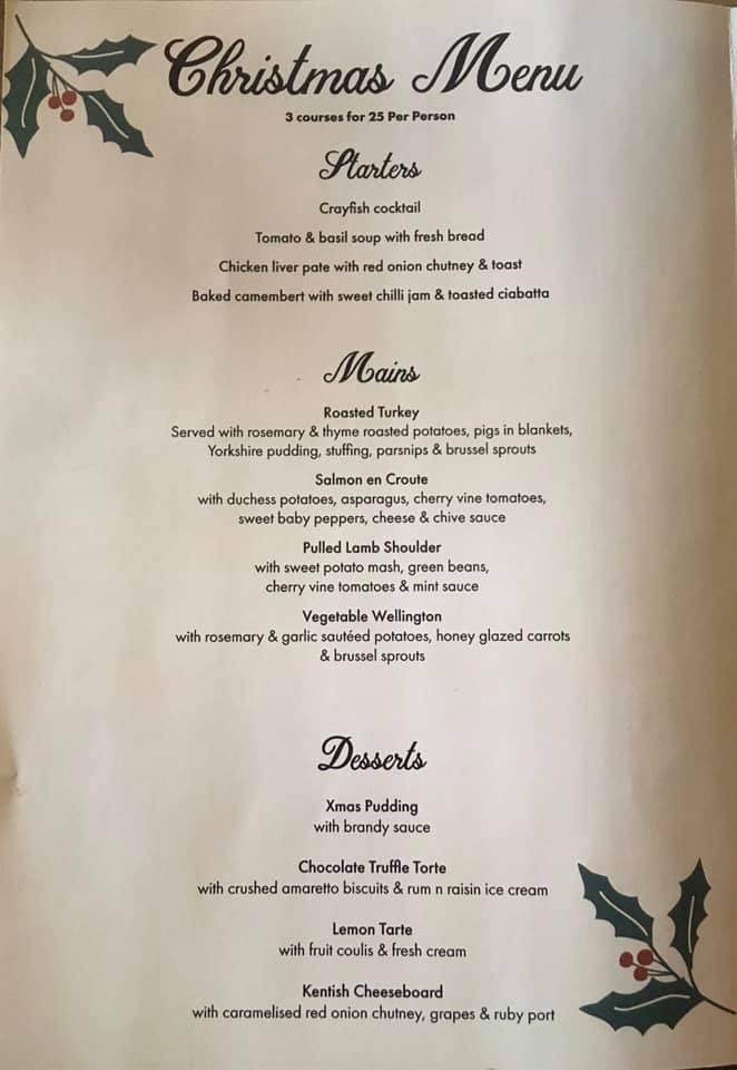 Menu at The Drum Inn pub & bar, Sellindge, Stone St